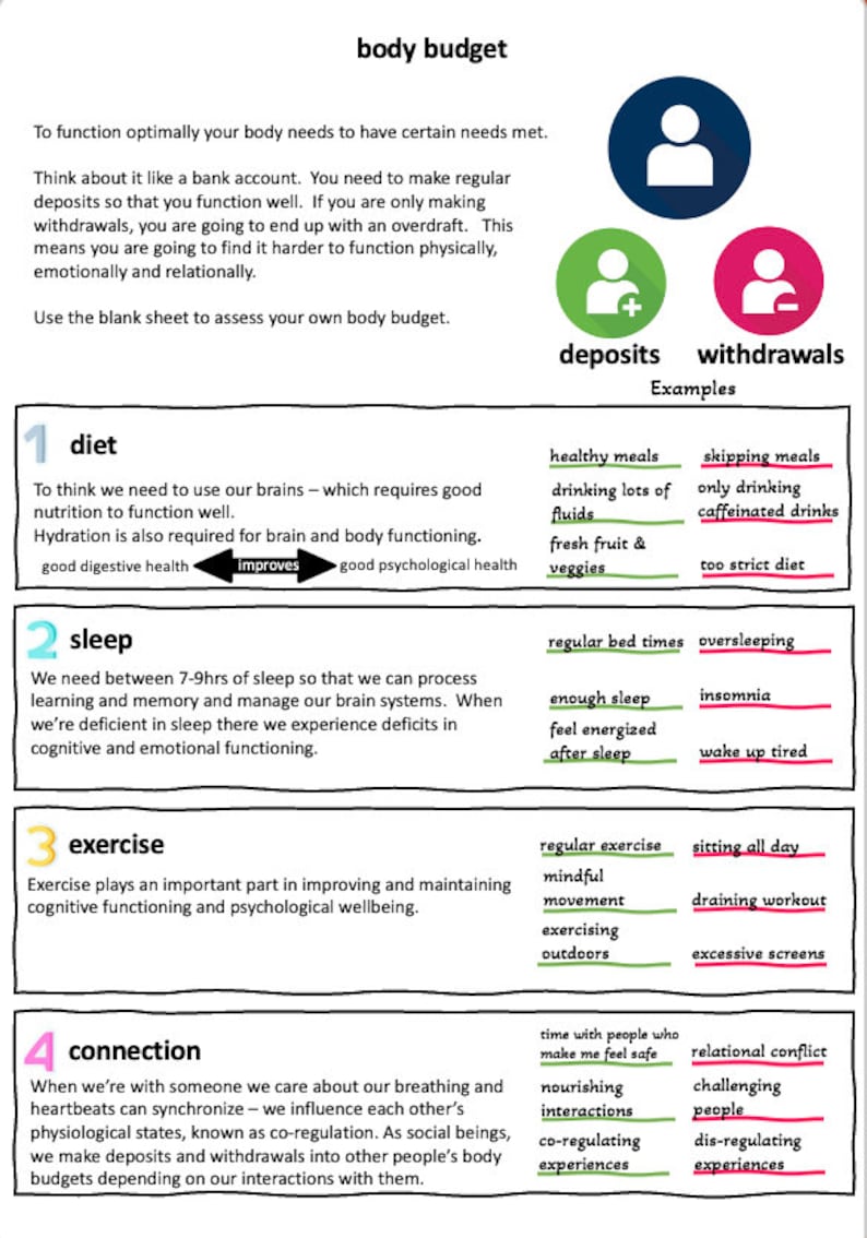 Body Budget (PDF & Editable PPT) - Etsy