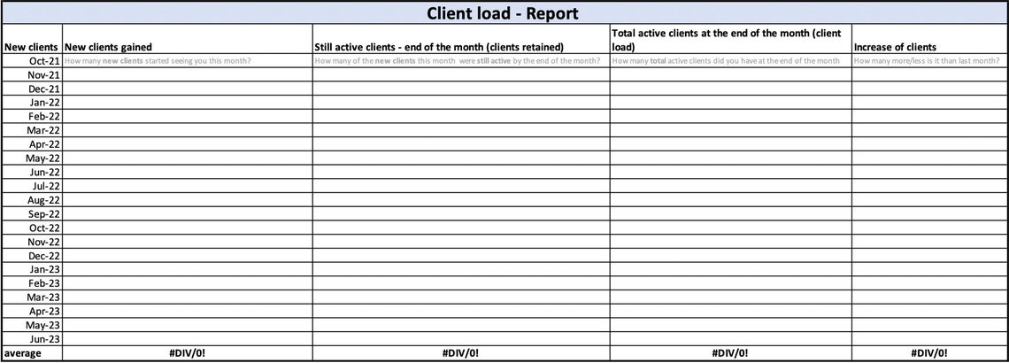 Financial, Client and Professional Log - Counselling Private Practice ...