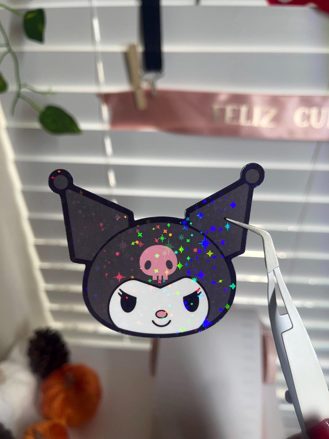 Kuromi Stickers Waterproof Holographic Sanrio & Friends Candy Bag ...