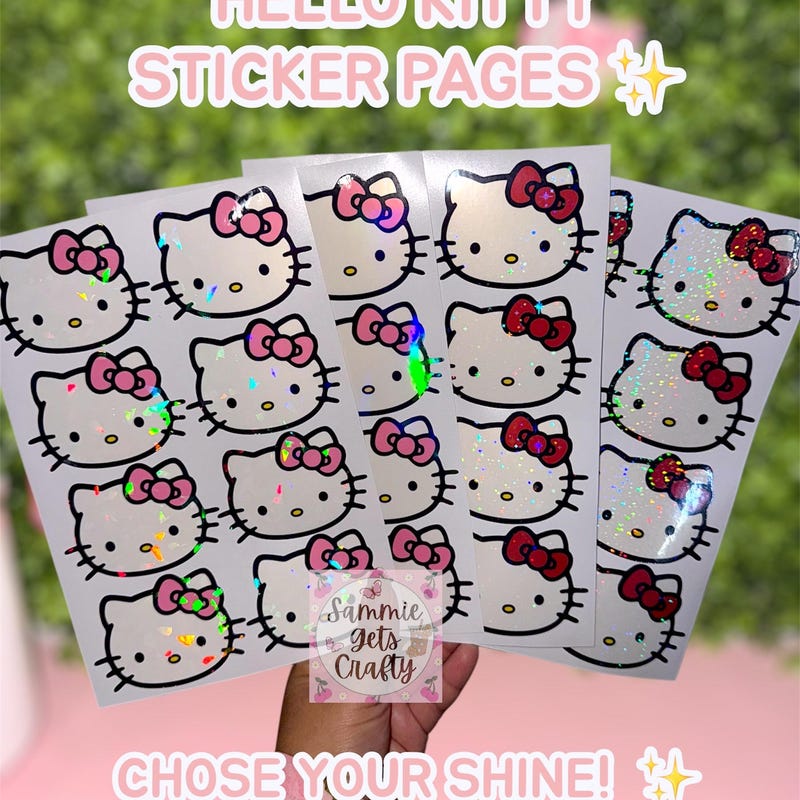 Kitty Hello Stickers - Etsy