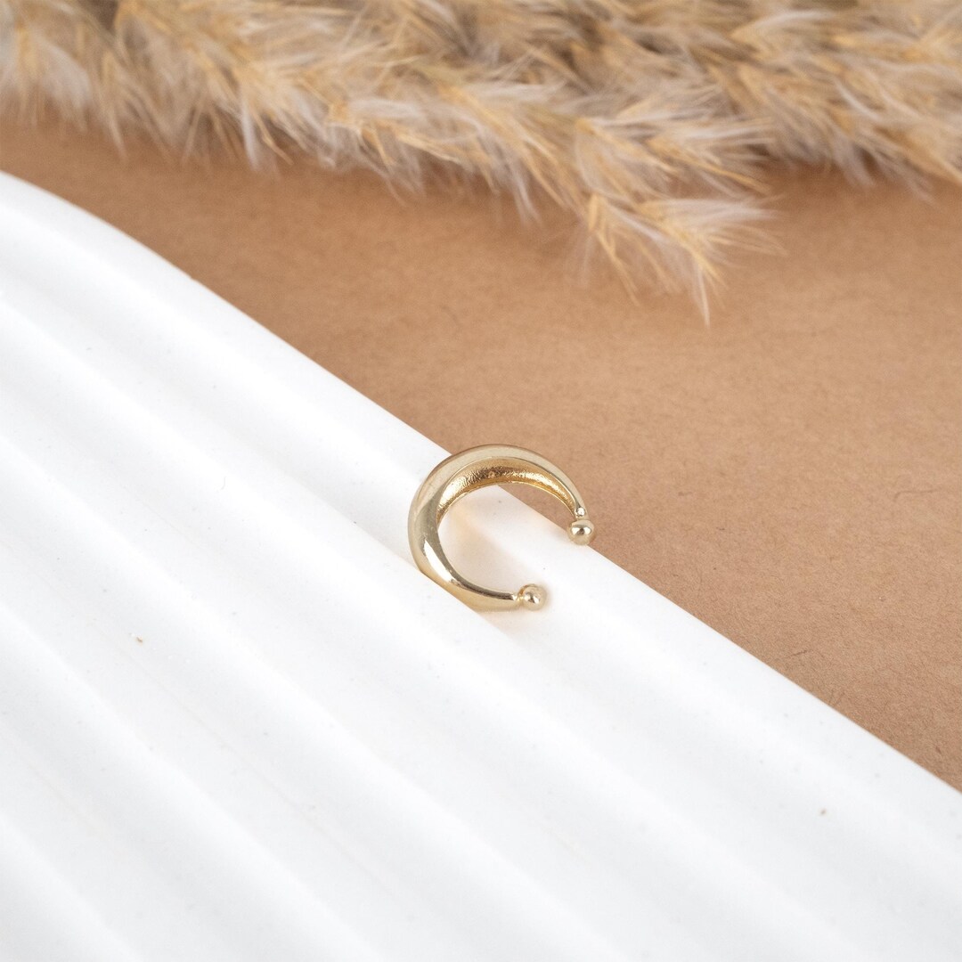 Ear Cuff No Piercing, 14k Gold Ear Cuff, Solid Gold Ear Cuff, Conch ...