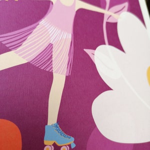 ROLLER FLOWER - Illustration A4 - Etsy