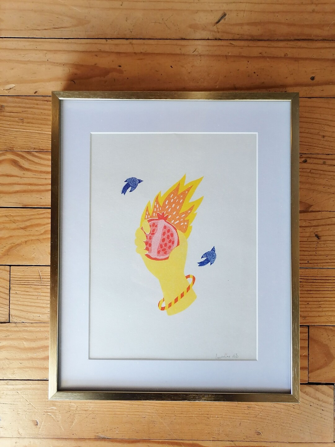 THE POMEGRANATE Neon Illustration 24x30cm - Etsy