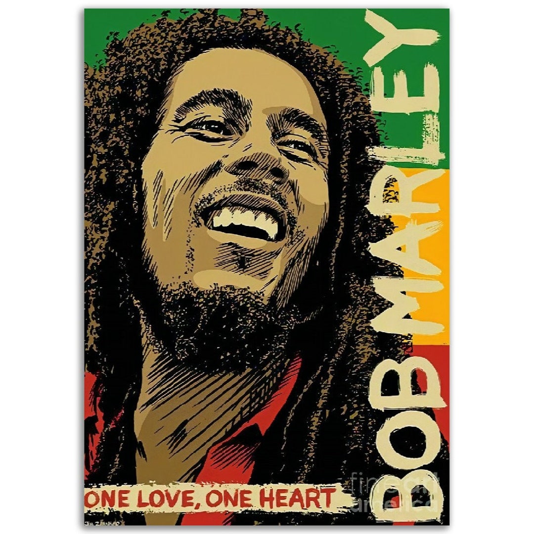 Bob Marley Poster Bob Marley Banner Bob Marley Print Wall Art Home ...