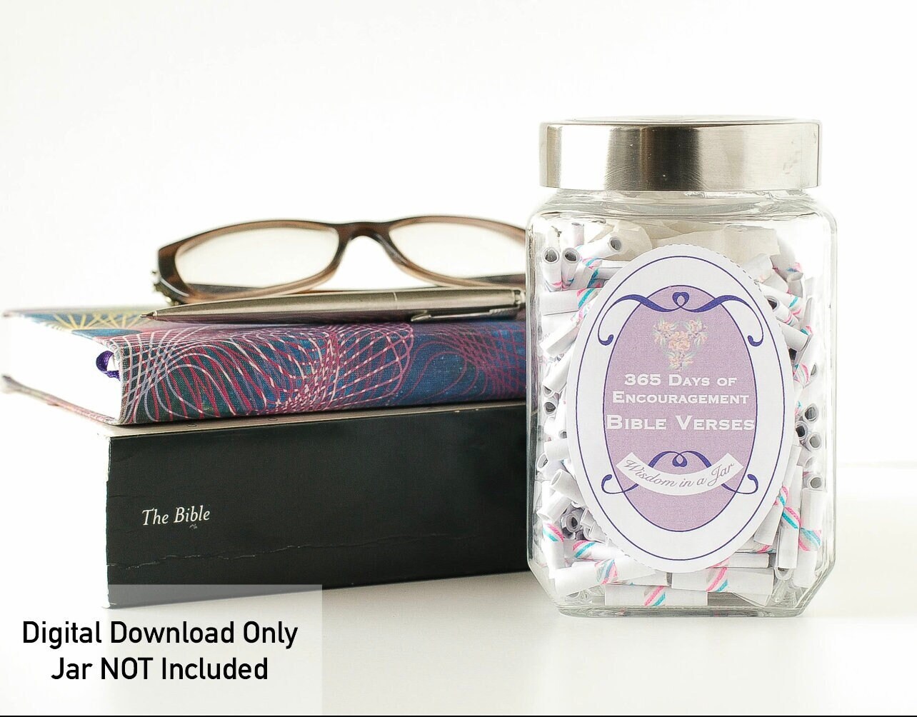 365 Printable Bible Verses of Encouragement for Jar Gift - Etsy