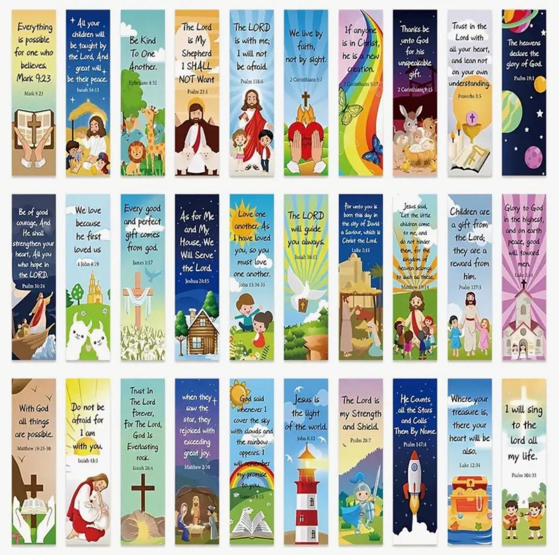 Bible Quotes Bookmark Cartoon Paper Bookmark Reading Gift Sticky Note ...