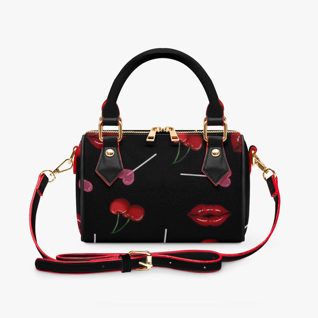 Cherry Purse Crossbody Personalized | Custom Cherry Print Handbag ...