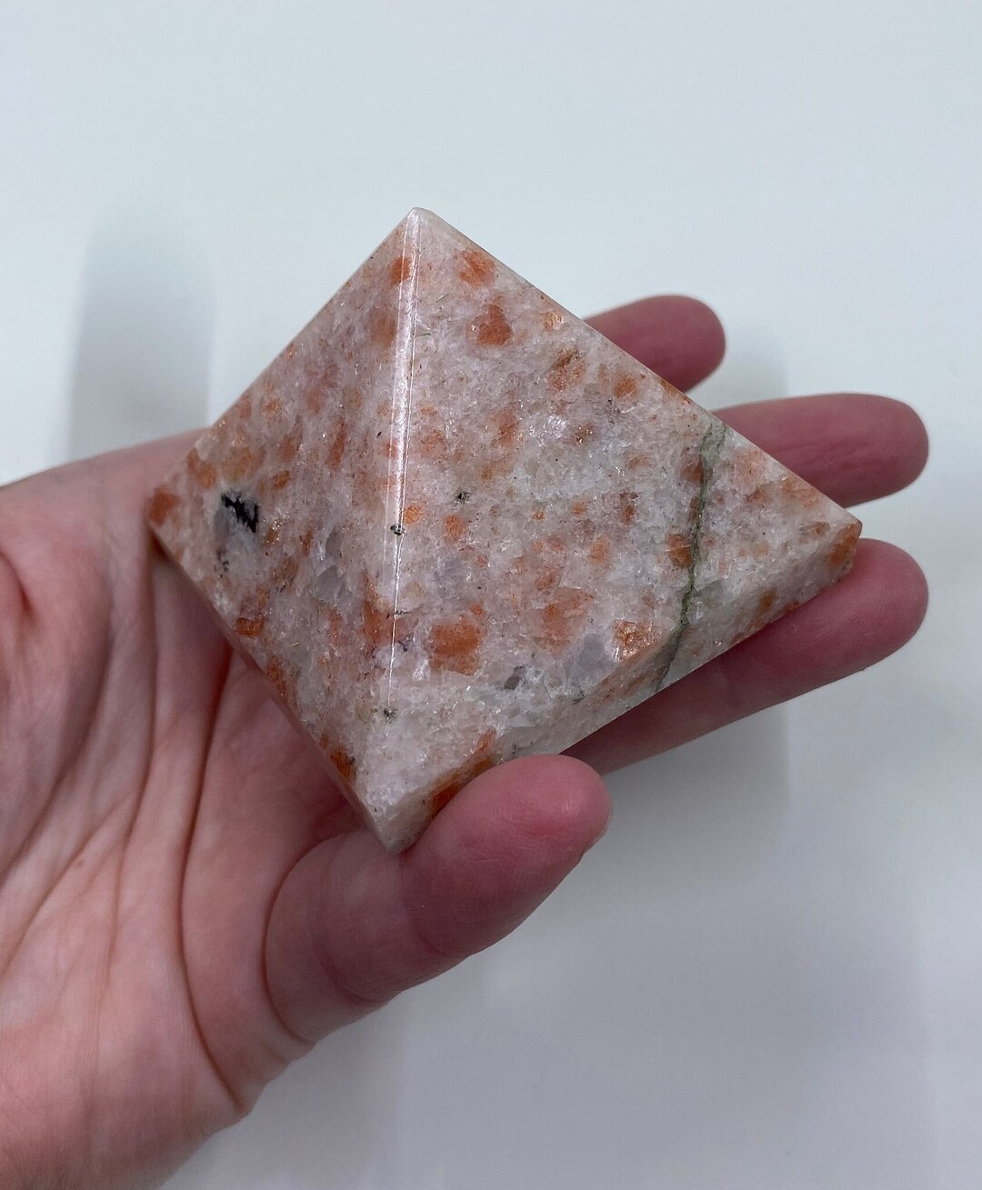 SUNSTONE PYRAMID, Pyramid Gemstone, Stone of Luck, Sun Crystal, Gift ...