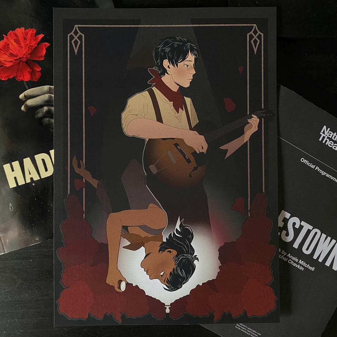 Hadestown Orpheus and Eurydice Art Print A4 & A5, Broadway, West End ...