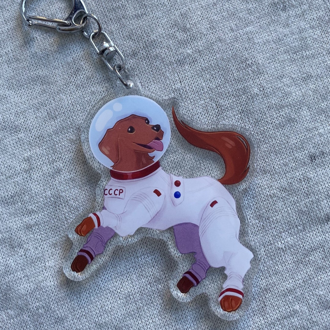 Cosmo the Space Dog Acrylic Charm - Etsy