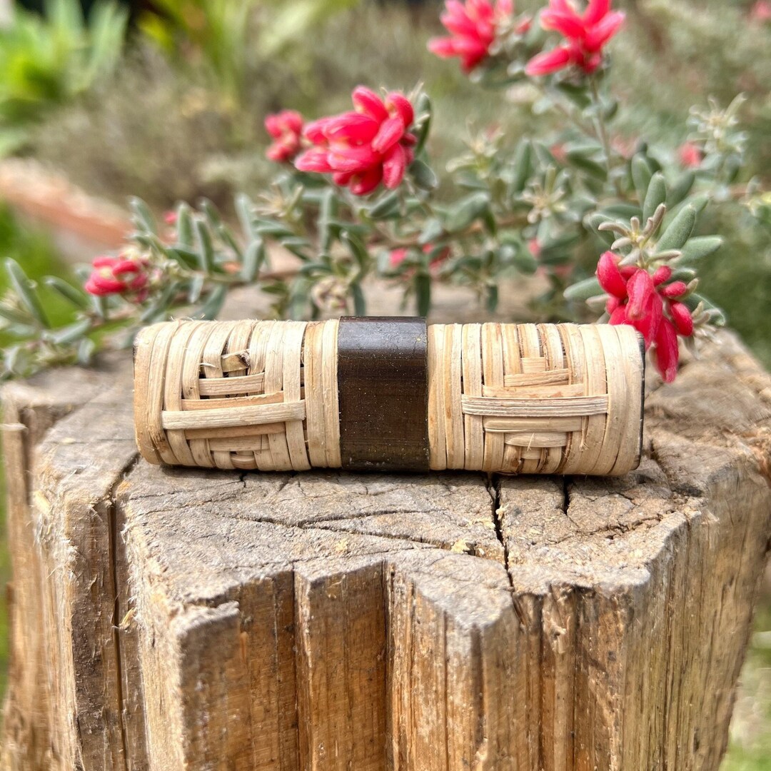 Diamond Rattan Pull, Rattan Knob, Wood Rattan Furniture Pull, Coastal ...