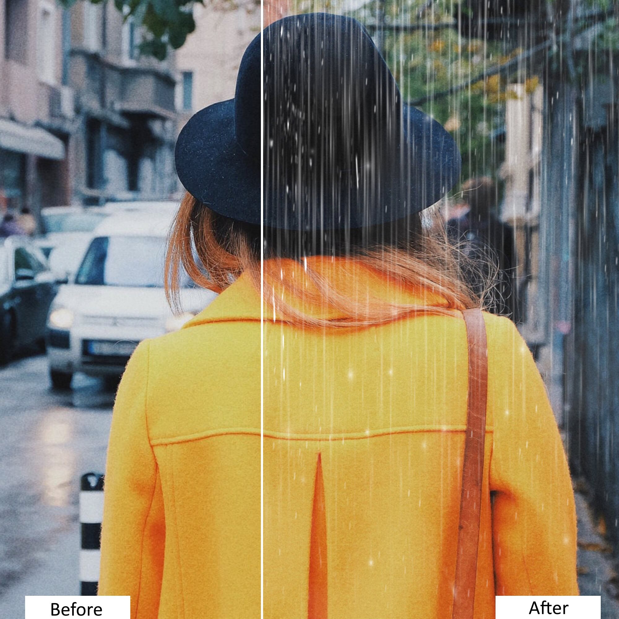 30 Realistic Rain Overlays, Rain Photoshop Overlays, Falling Rain ...