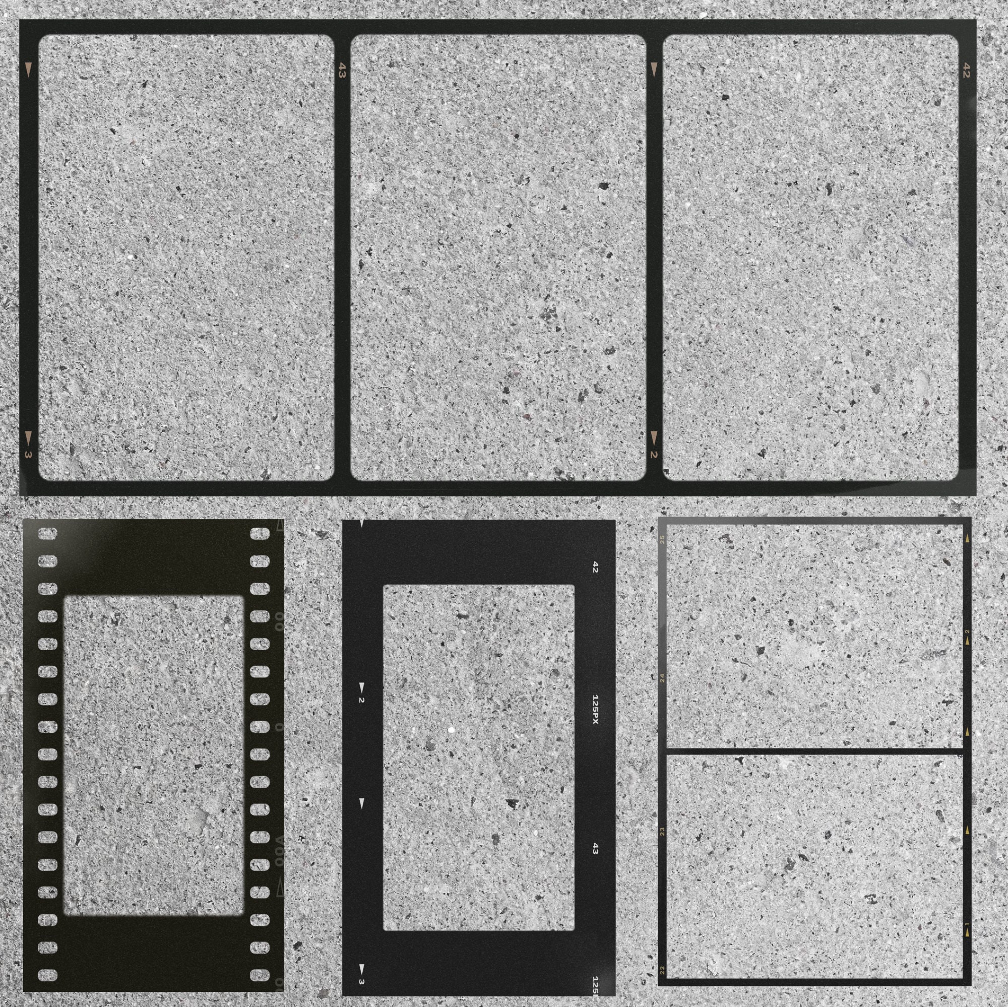60 FILM FRAMES Negative Film Frames Kit Instagram Story Post Kit Film ...