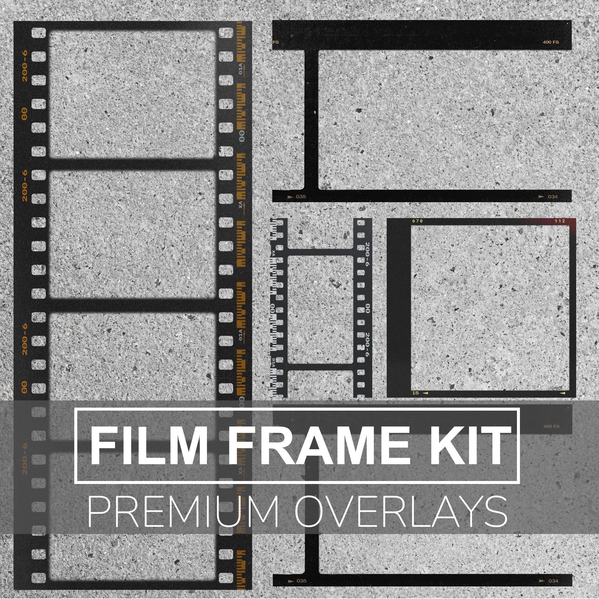 60 FILM FRAMES Negative Film Frames Kit Instagram Story Post Kit Film ...