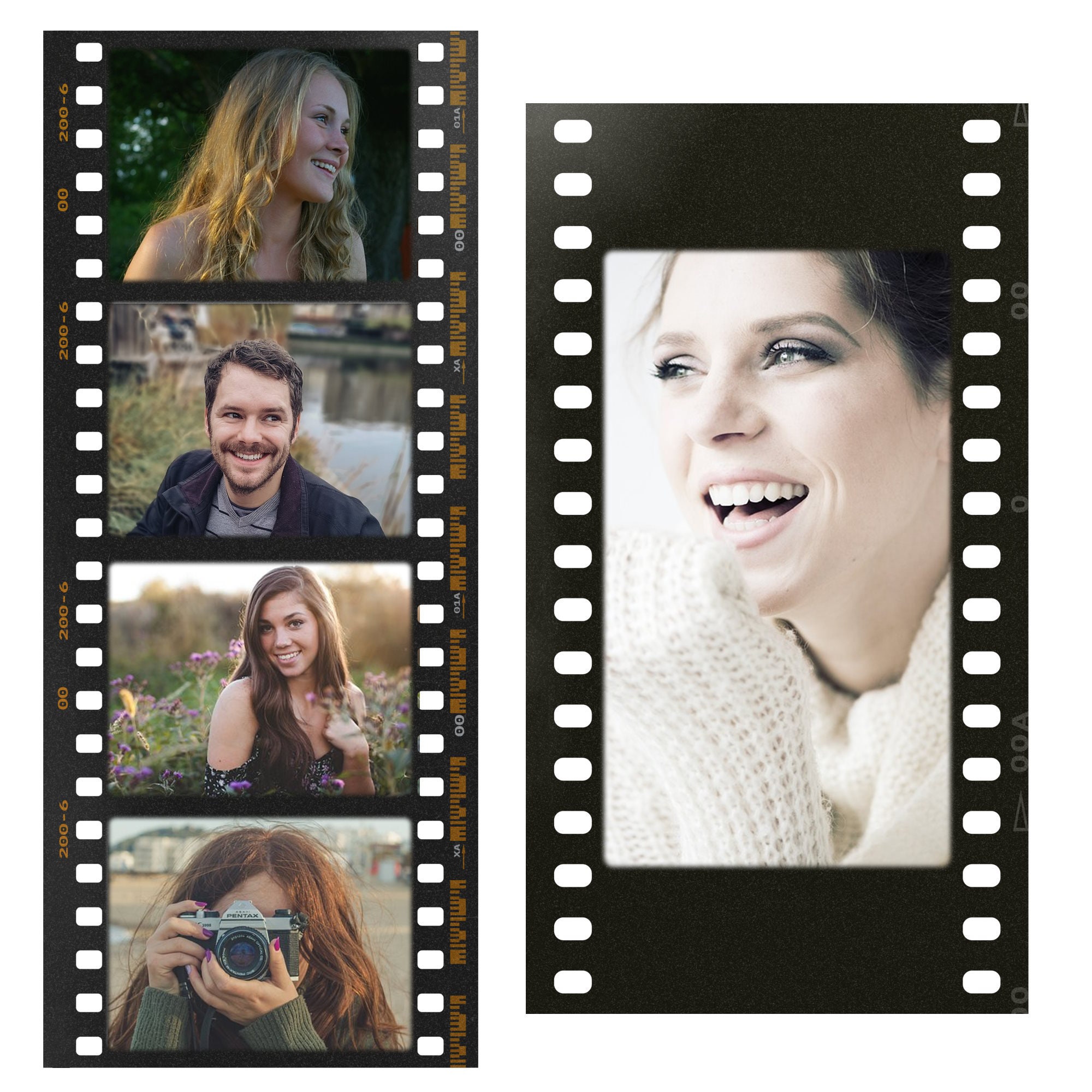 60 FILM FRAMES Negative Film Frames Kit Instagram Story Post Kit Film ...