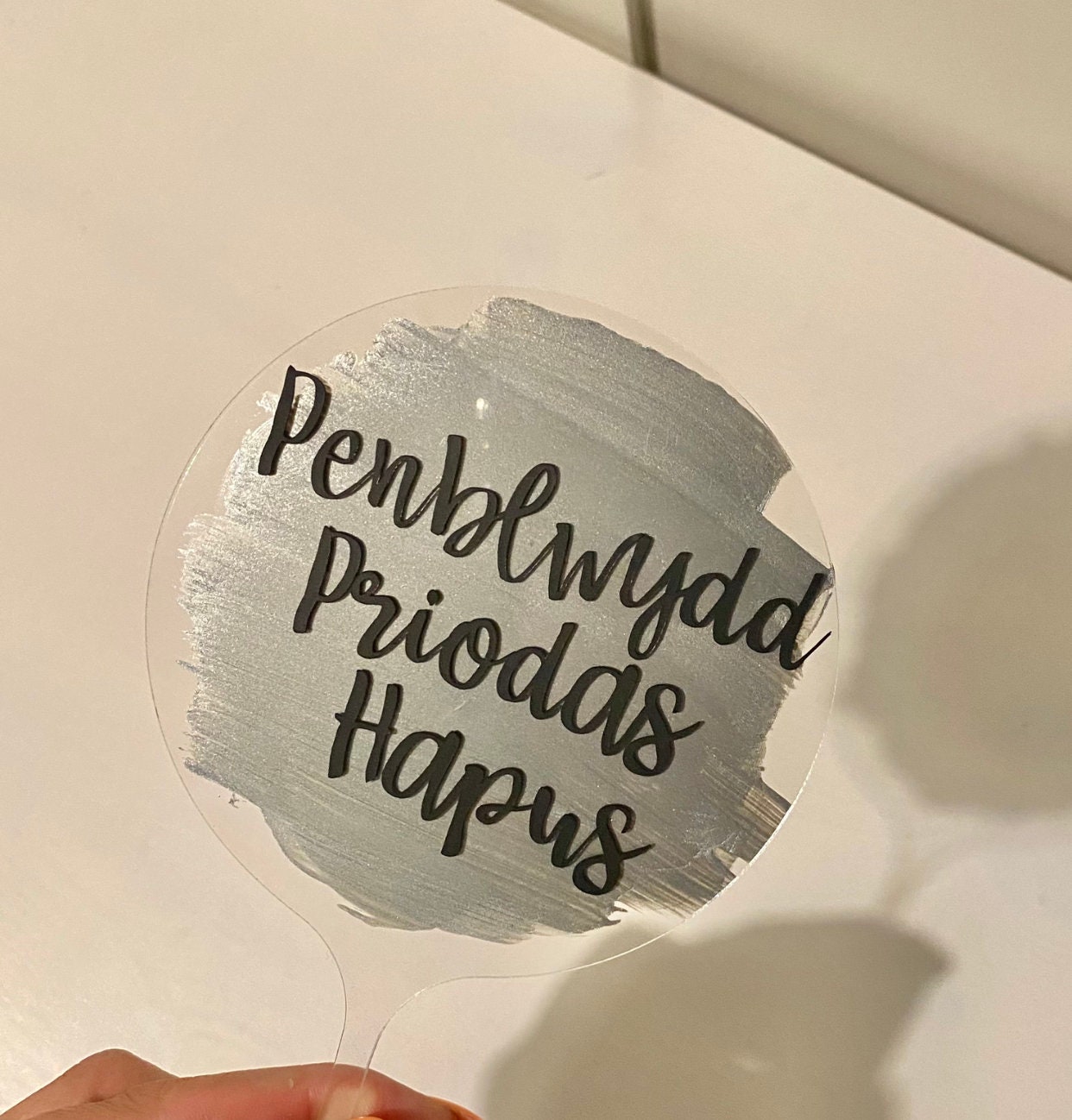 Stylish Cake Topper, Hand Painted Background, Stylish Acrylic Cake ...