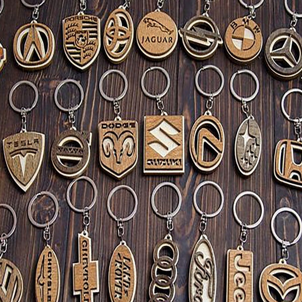 Laser Cut Car Logo Keychains CNC File, Laser Cutting File Dxf, Svg, Jpg ...