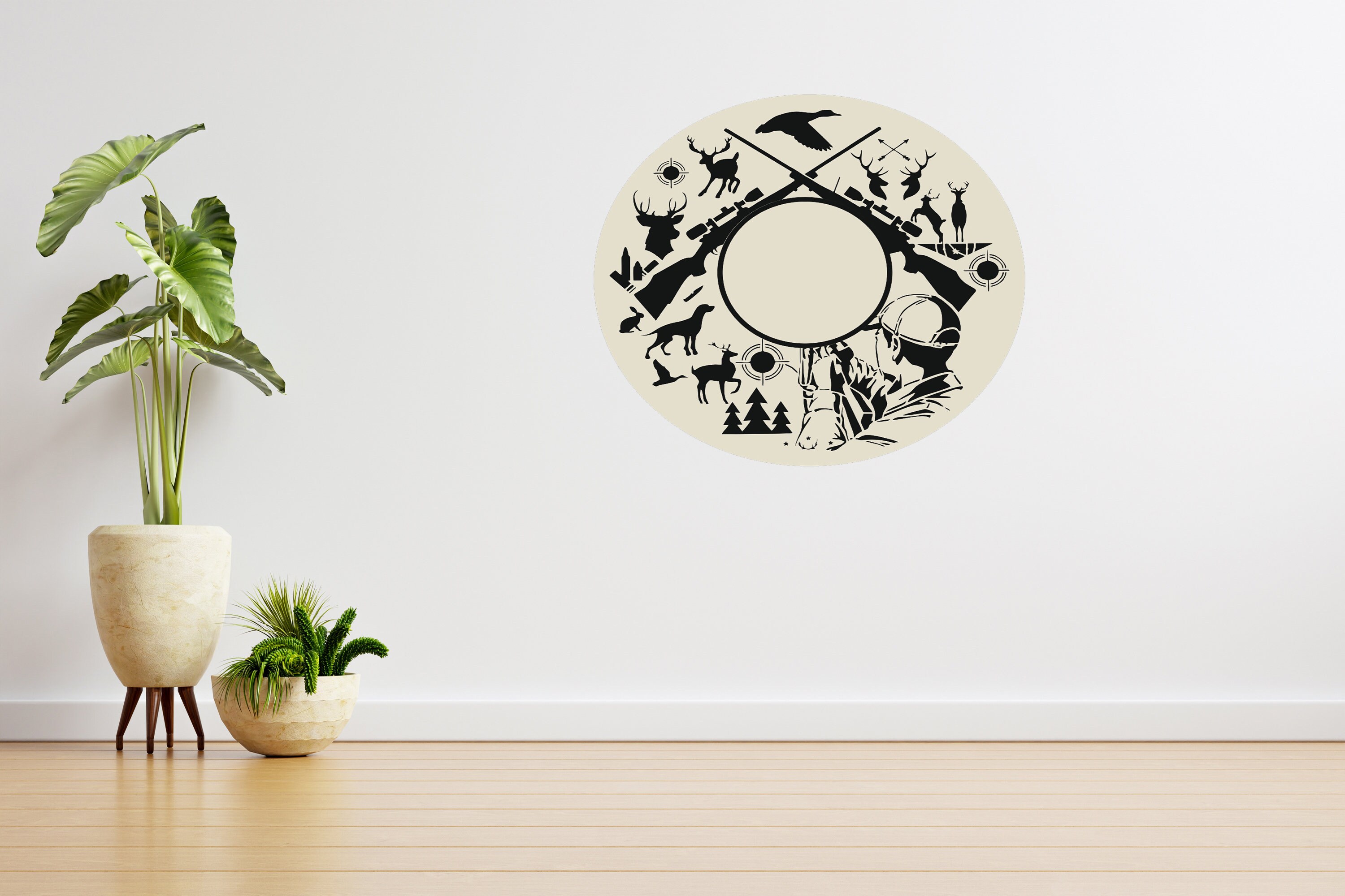 Hunter Wild Animals Wall Clock Hunting Wall Decor for Laser - Etsy