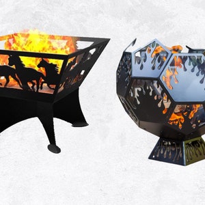 Portable Fire Pit and Bonfire Pit Plasma Laser Cut Vector | CNC File ...