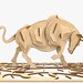 Laser Cut 3d Puzzle Bull Template DXF CDR File Instant - Etsy