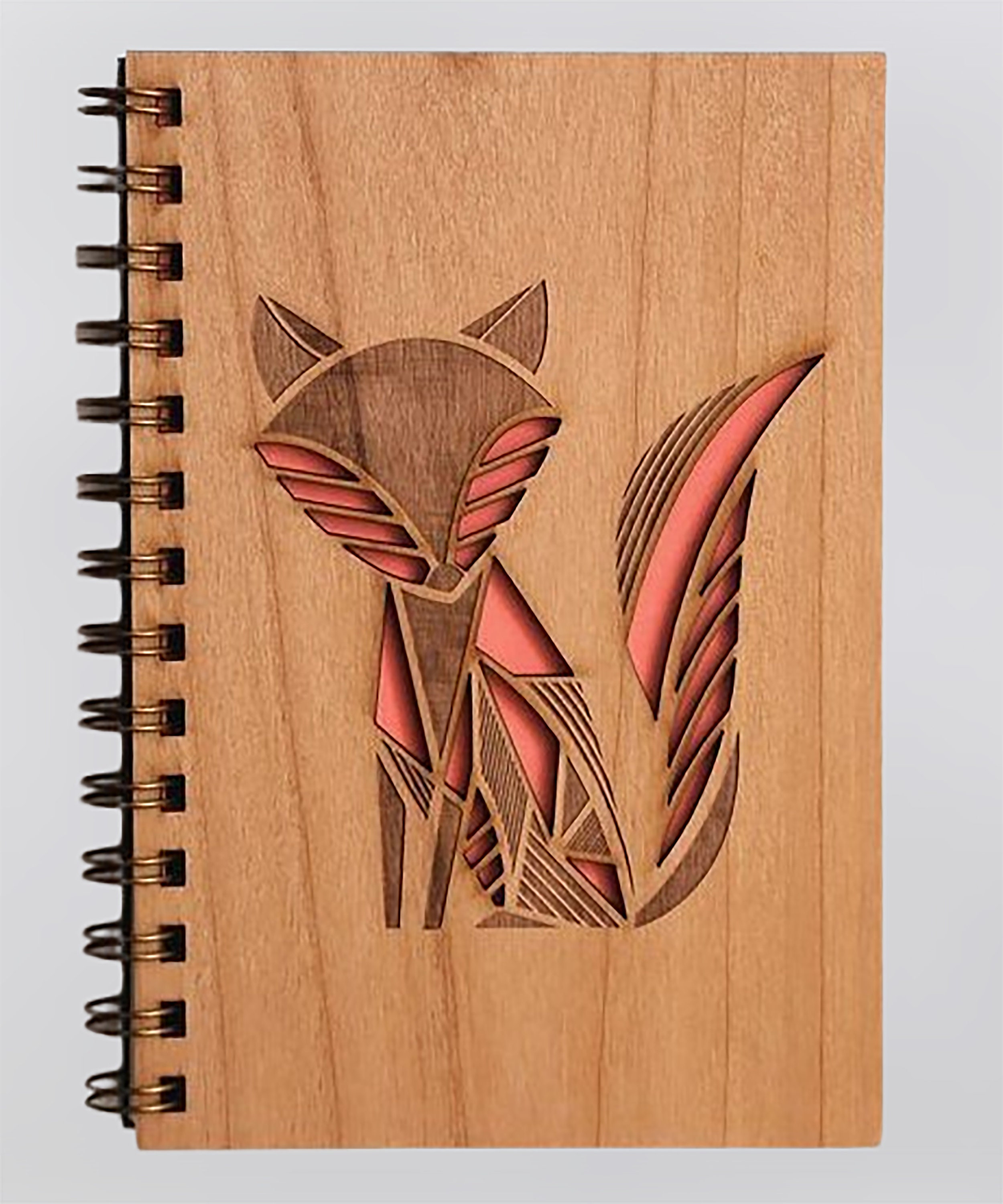 Laser Cut Fox Engraved Notebook Cover CDR File CNC File, Laser Cutting ...
