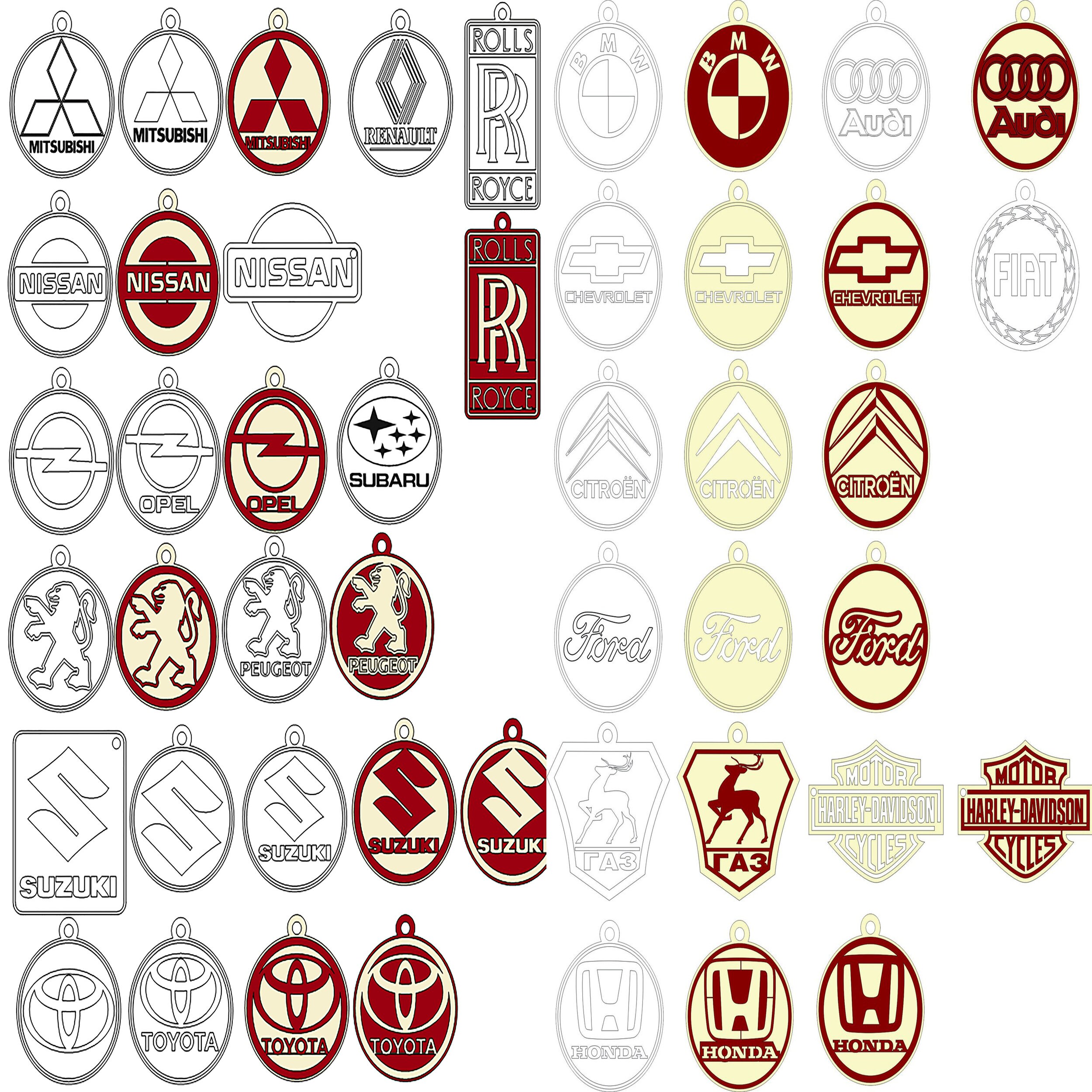 Laser Cut Wood Car Keychains CNC File, Laser Cutting File Dxf, Svg, Jpg ...