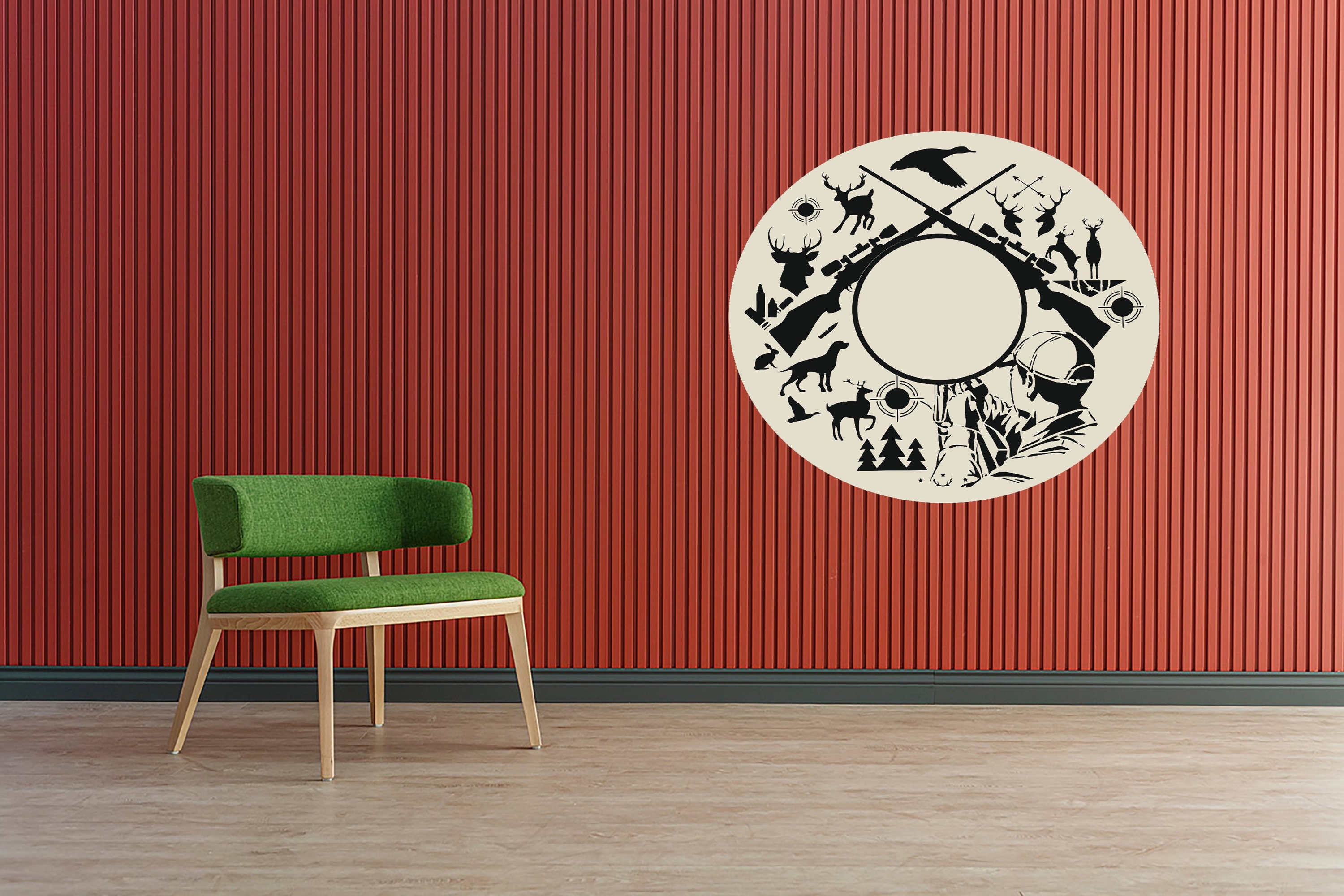 Hunter Wild Animals Wall Clock Hunting Wall Decor| CNC File, Laser ...