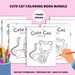 Cute Cat Coloring Worksheet Set Bundle for Kids Printable |kids ...