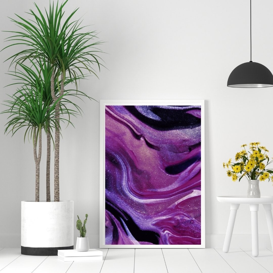 Purple Color Wall Art Print Sizes Available: 16.0 X 20.0 Inches Printed ...