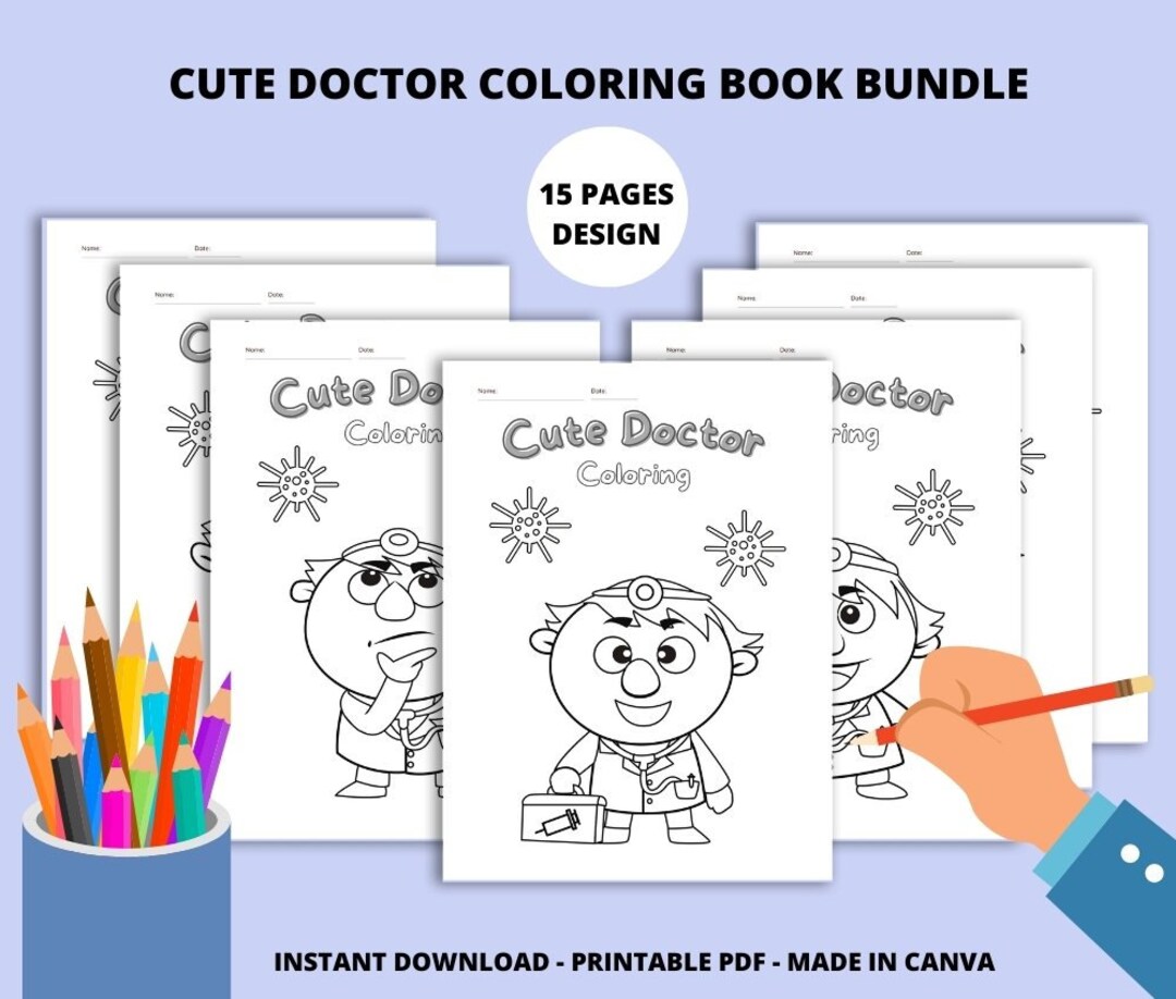 Cute Doctor Coloring Worksheet for Kids Printable |kids Activity Kits ...