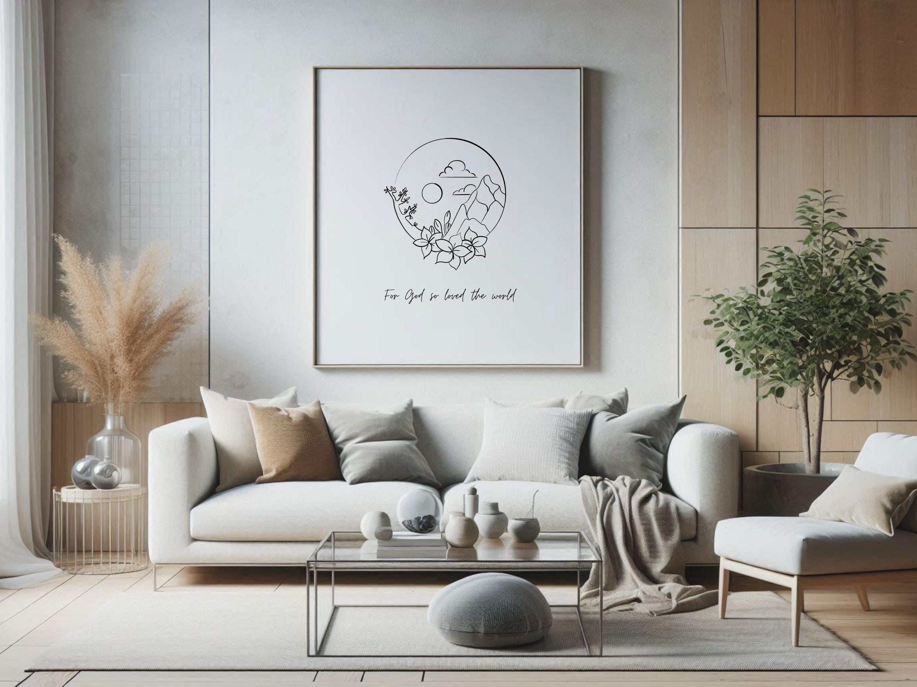 Set of 4 Inspirational Bible Verse Prints | Christian Wall Art ...