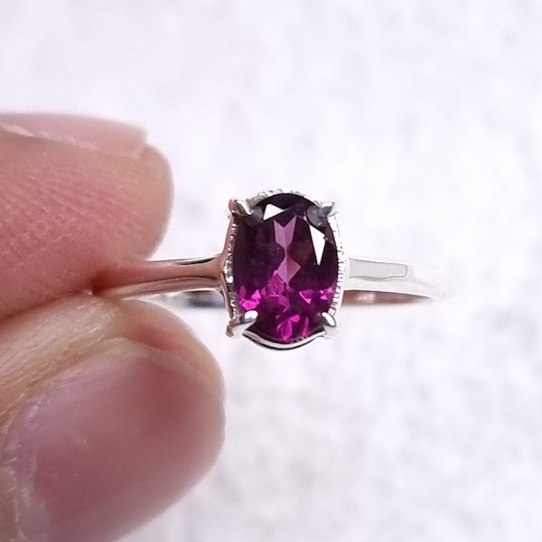Rhodolite Ring - Etsy