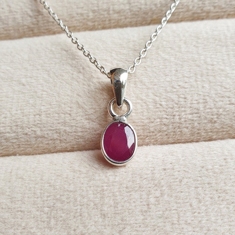 Natural Ruby Pendant - Etsy