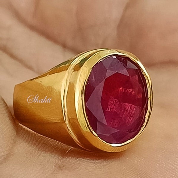 Ruby Cabochon Ring - Etsy
