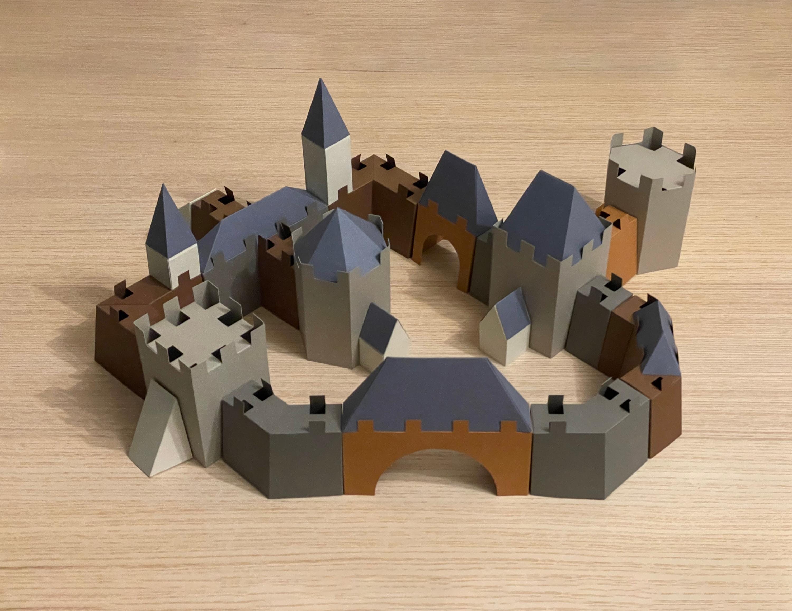Papercraft Castle Builder 28 Piece Template Kit - Etsy