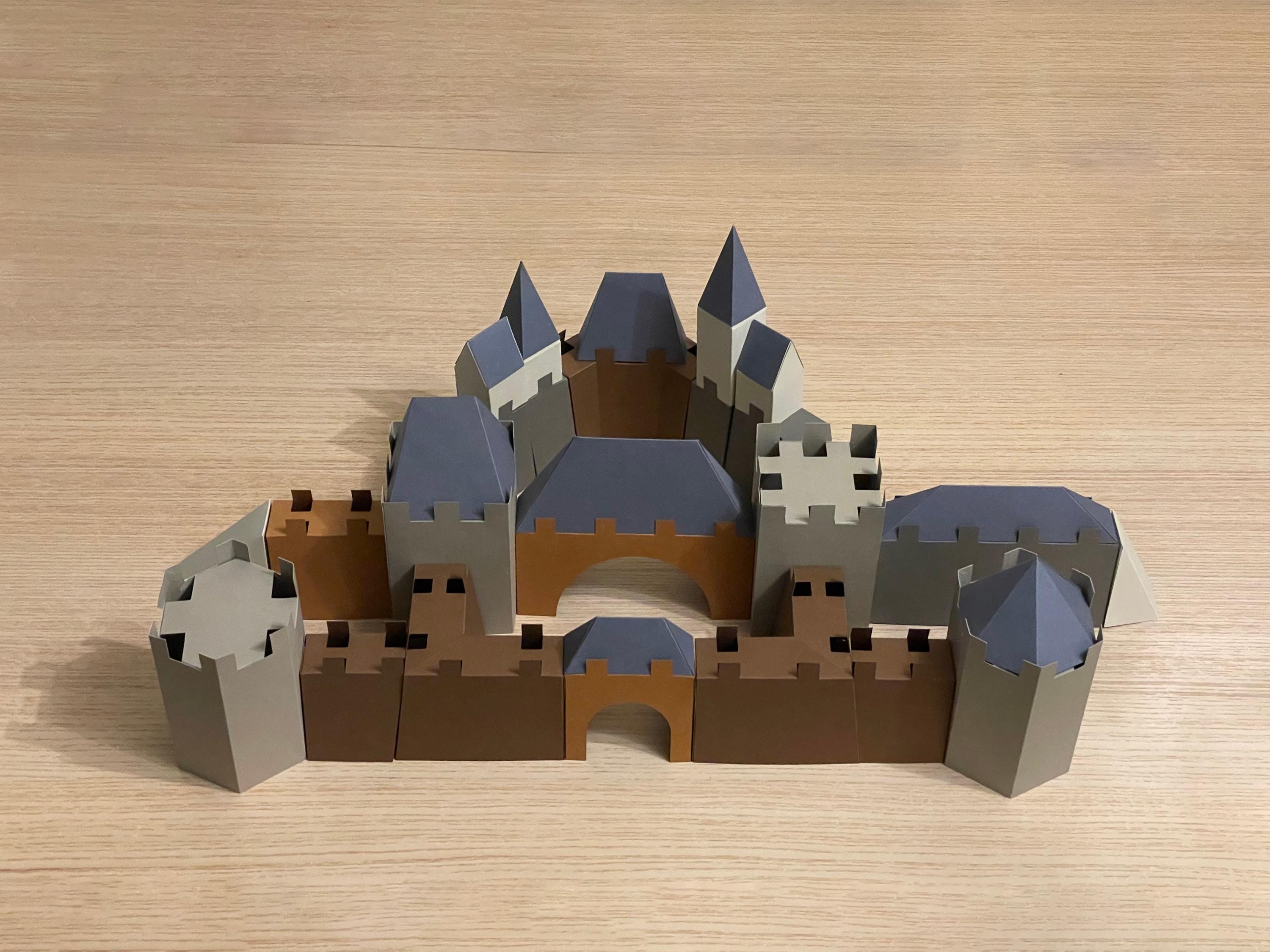 Papercraft Castle Builder 28 Piece Template Kit - Etsy