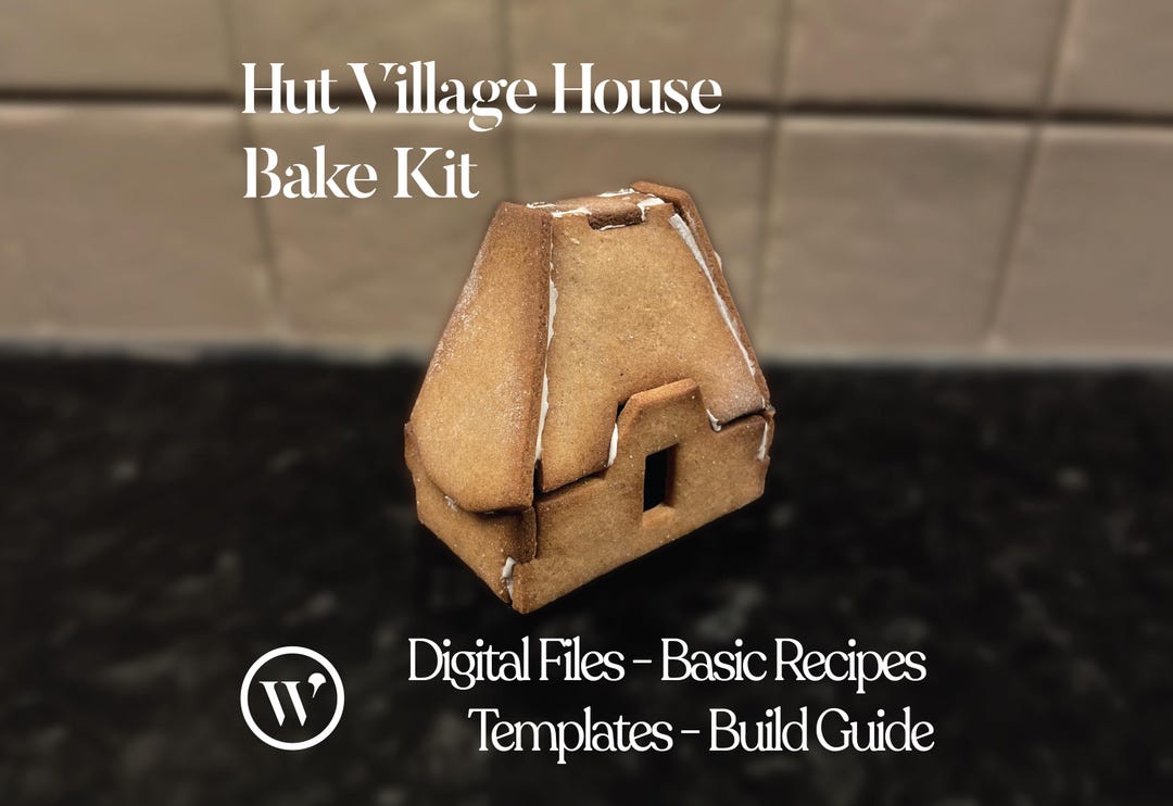 Cookie Hut Village House Construction Templates and Instructions - Etsy