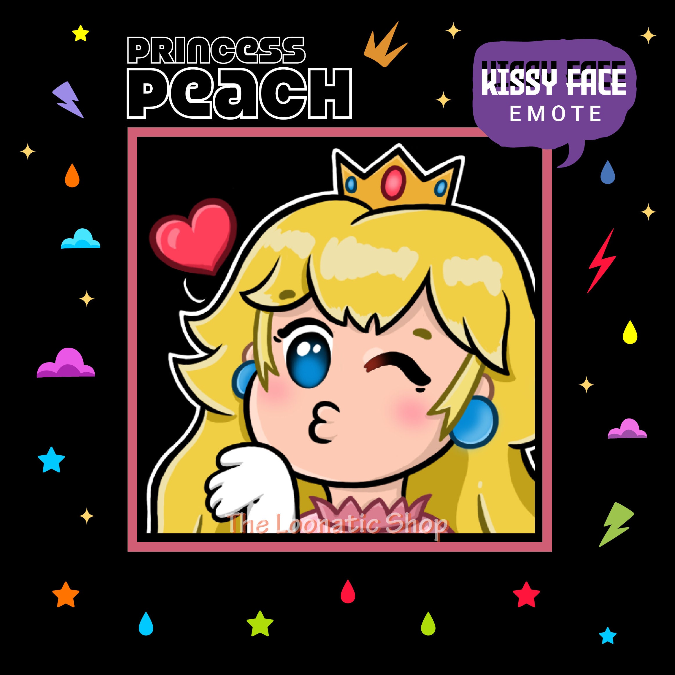 Twitch and Discord Premade Emotes Pack | Super Mario, Princess Peach ...