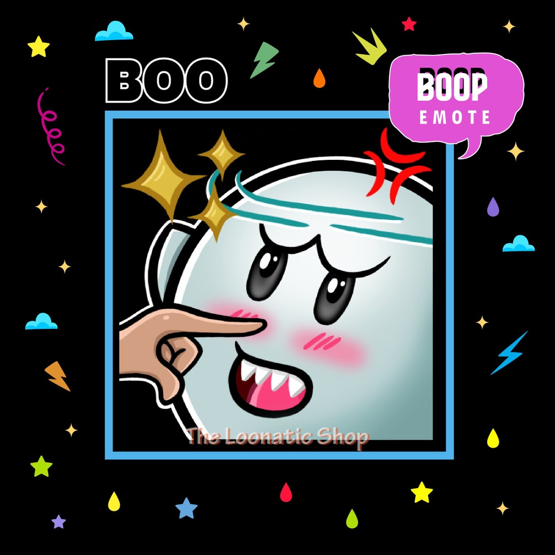 Twitch and Discord Premade Emote | Boo Boop | Live Streaming Mario Bros ...