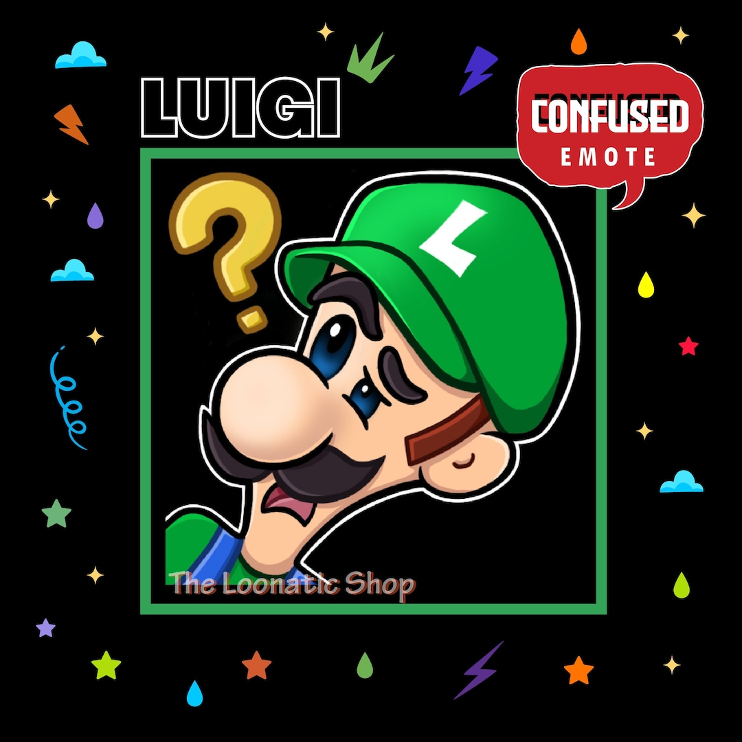 Twitch and Discord Premade Emote | Luigi Confused | Live Streaming ...