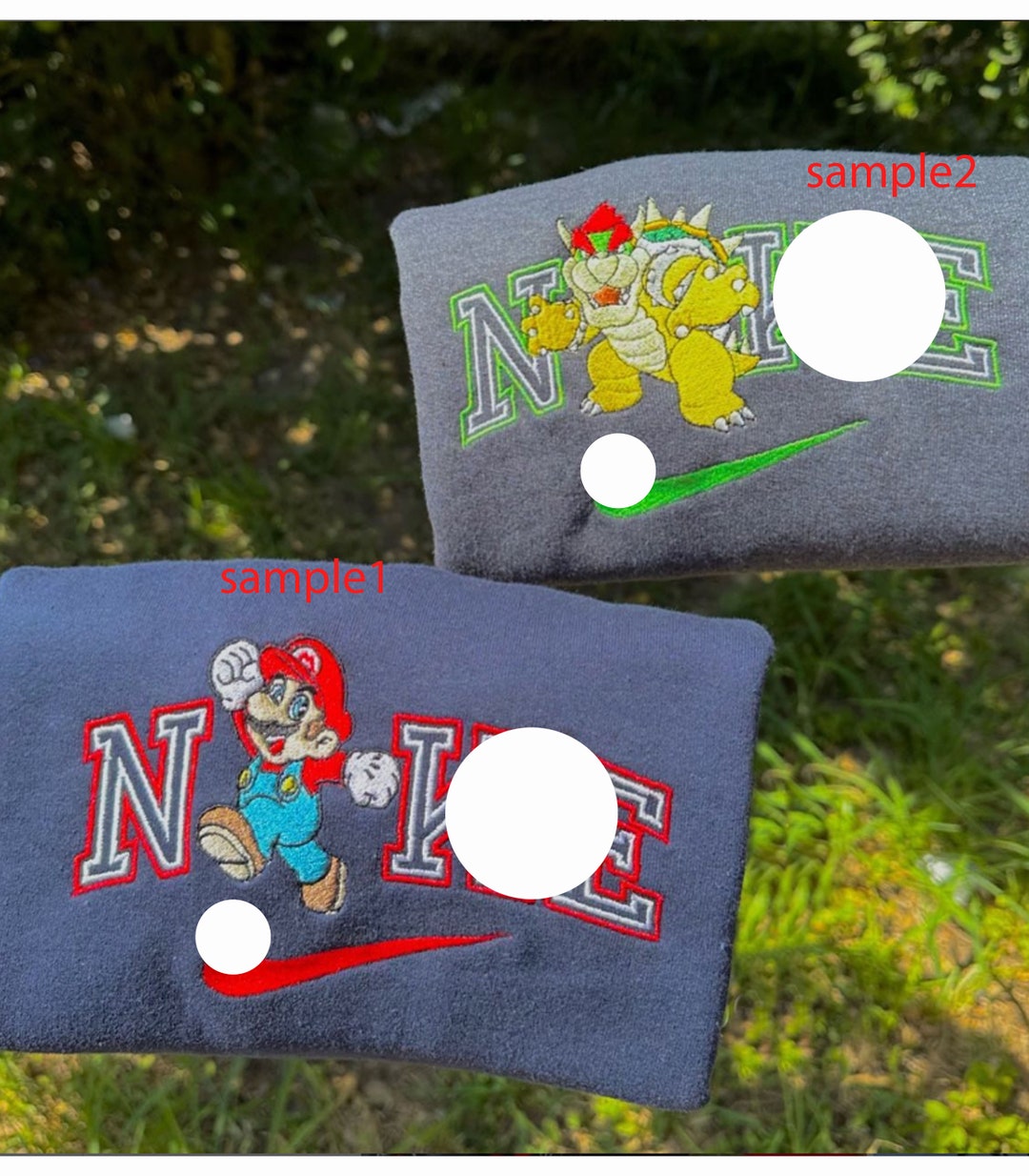 Mario & Bowser Super Mario Embroidered Sweatshirt - Etsy