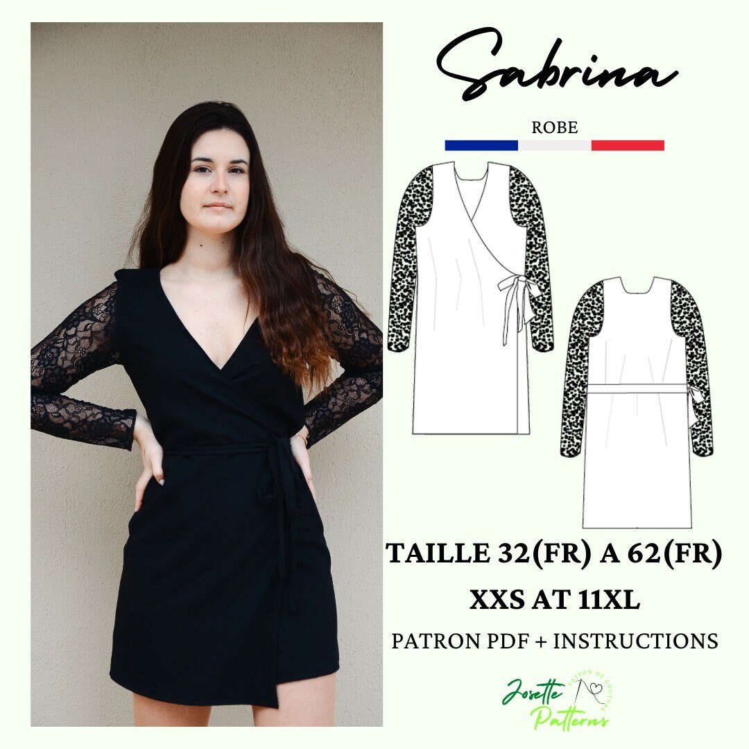 PDF Sewing Pattern SABRINA, Wrap Dress. - Etsy