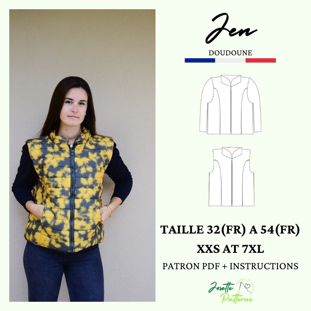 PDF Sewing Pattern JEN, Down Jacket - Etsy