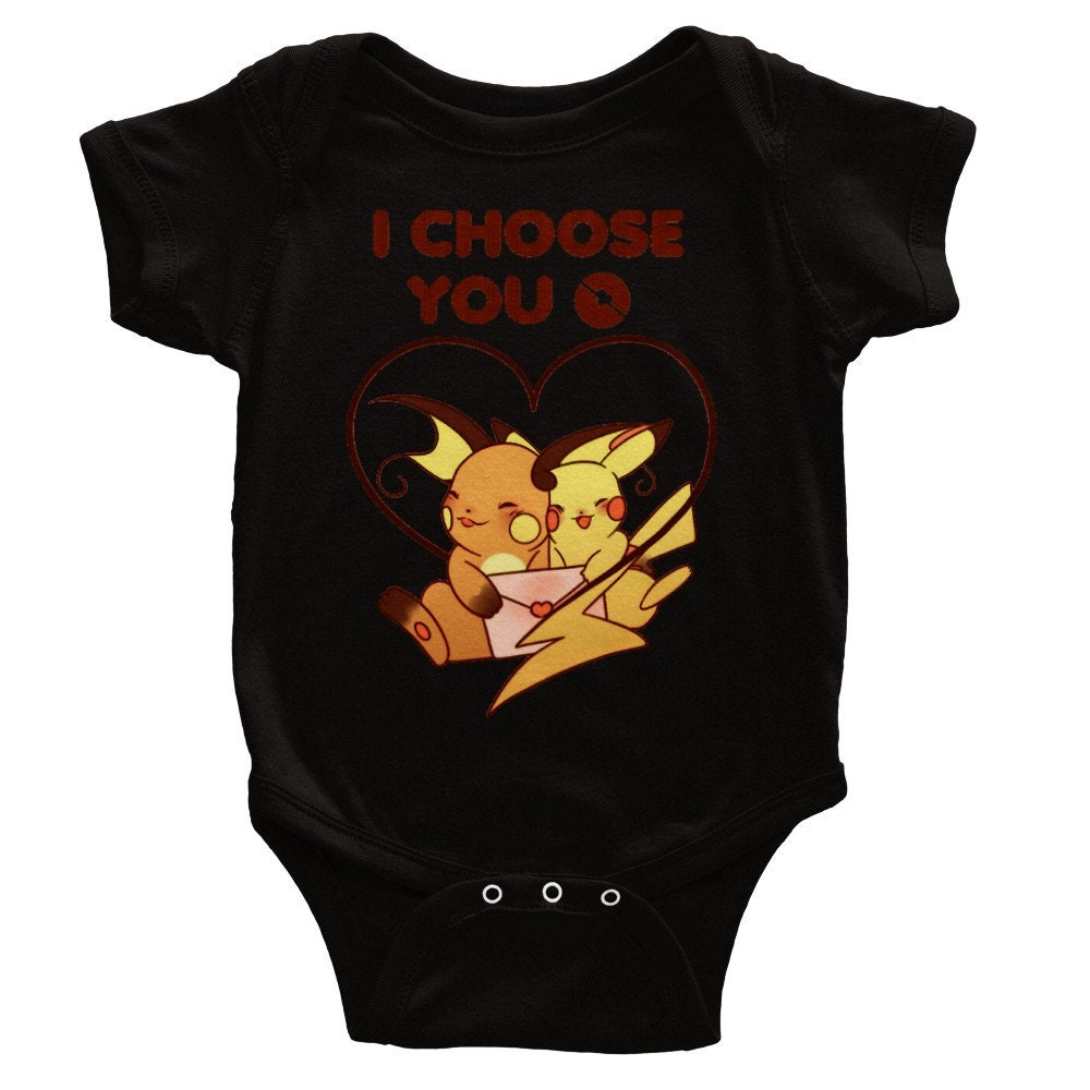 Pokemon Pikachu & Riachu I Choose You Slogan Classic Baby - Etsy