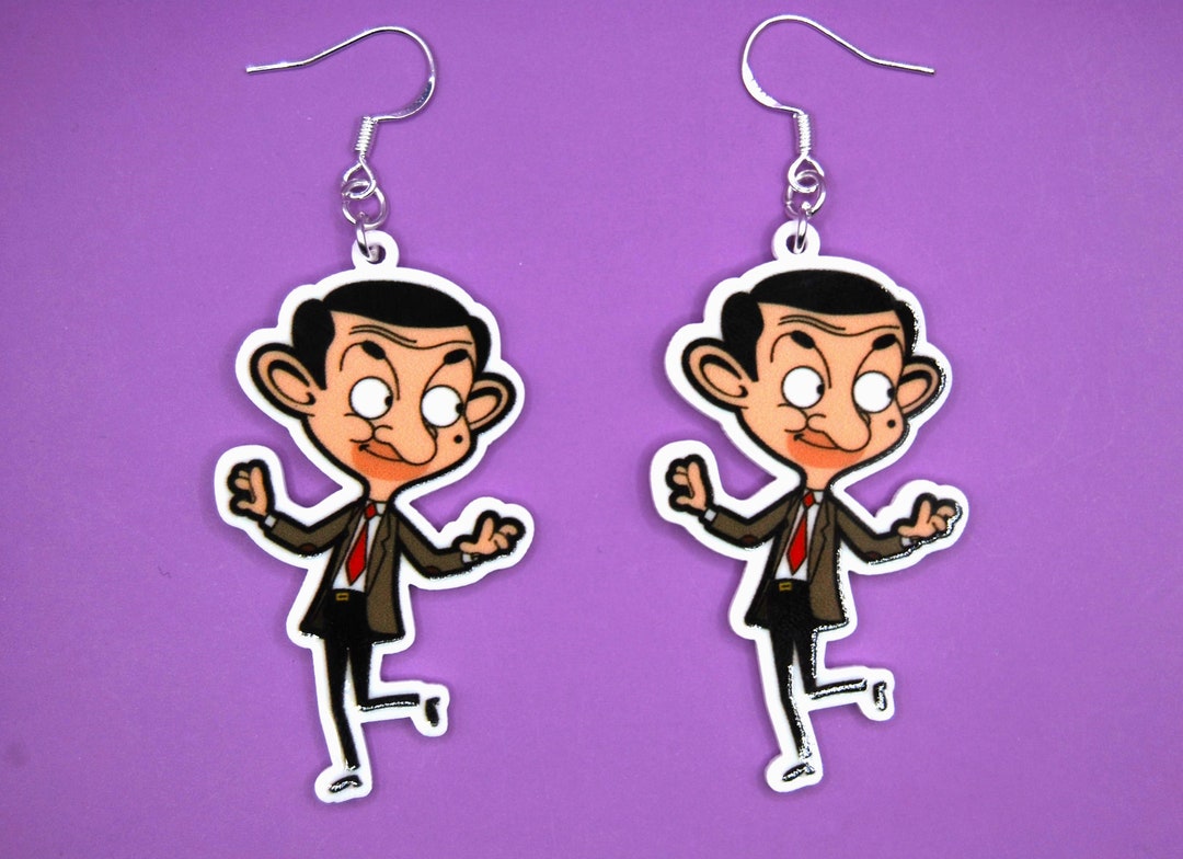 Mr Bean Animated Series Acrylic Dangle Earrings Gift - Etsy