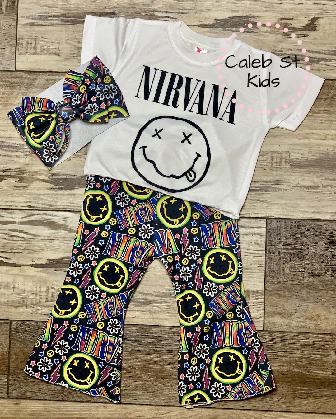 Rock Band Baby Bell Set / Rock Band Bell Pants / Cropped Baby Bodysuit ...