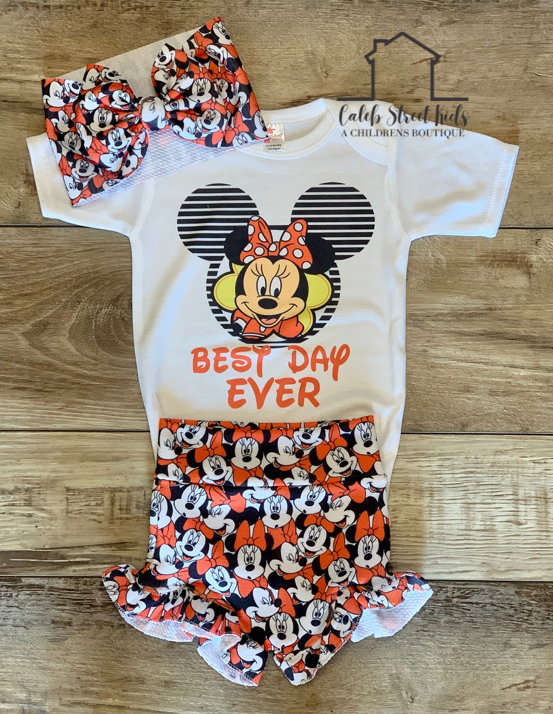 Minnie Best Day Ever Baby and Toddler Complete Set Outfit / Ruffled ...
