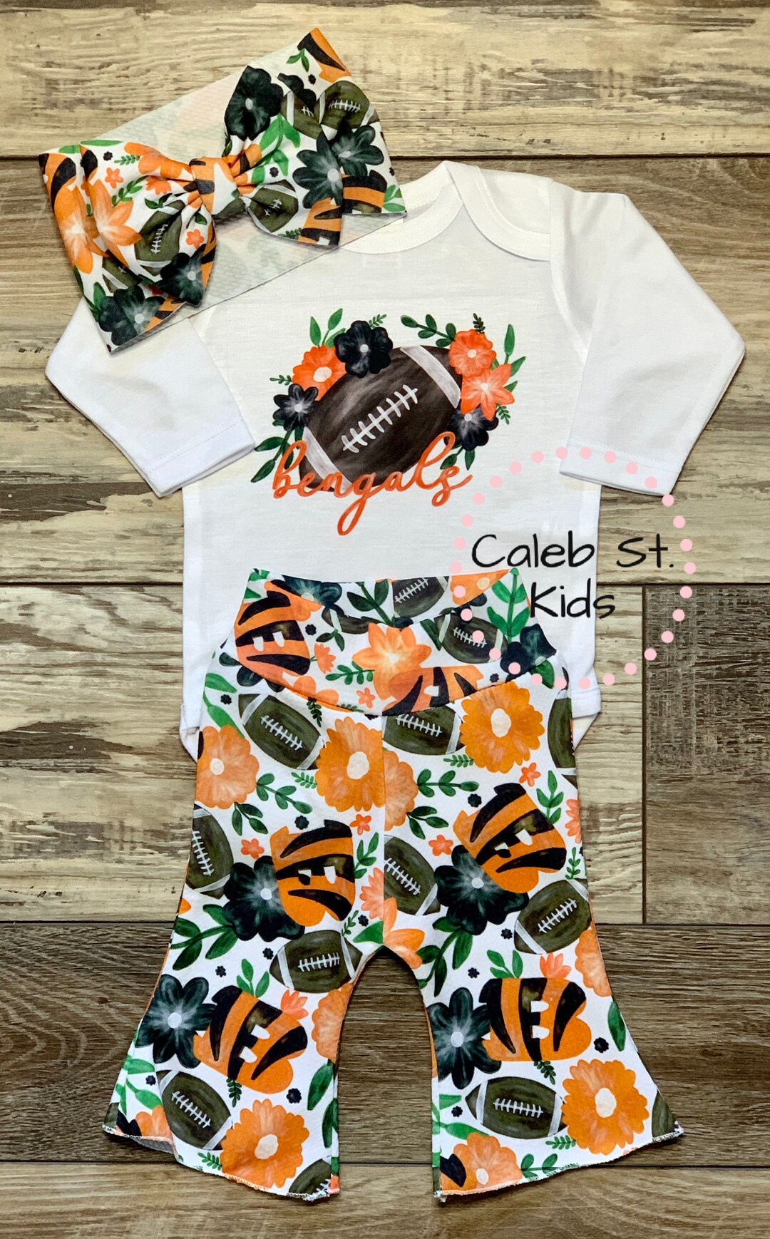 Bengals Baby Bell Set / Bengals Football Pants / Bengals Bodysuit ...