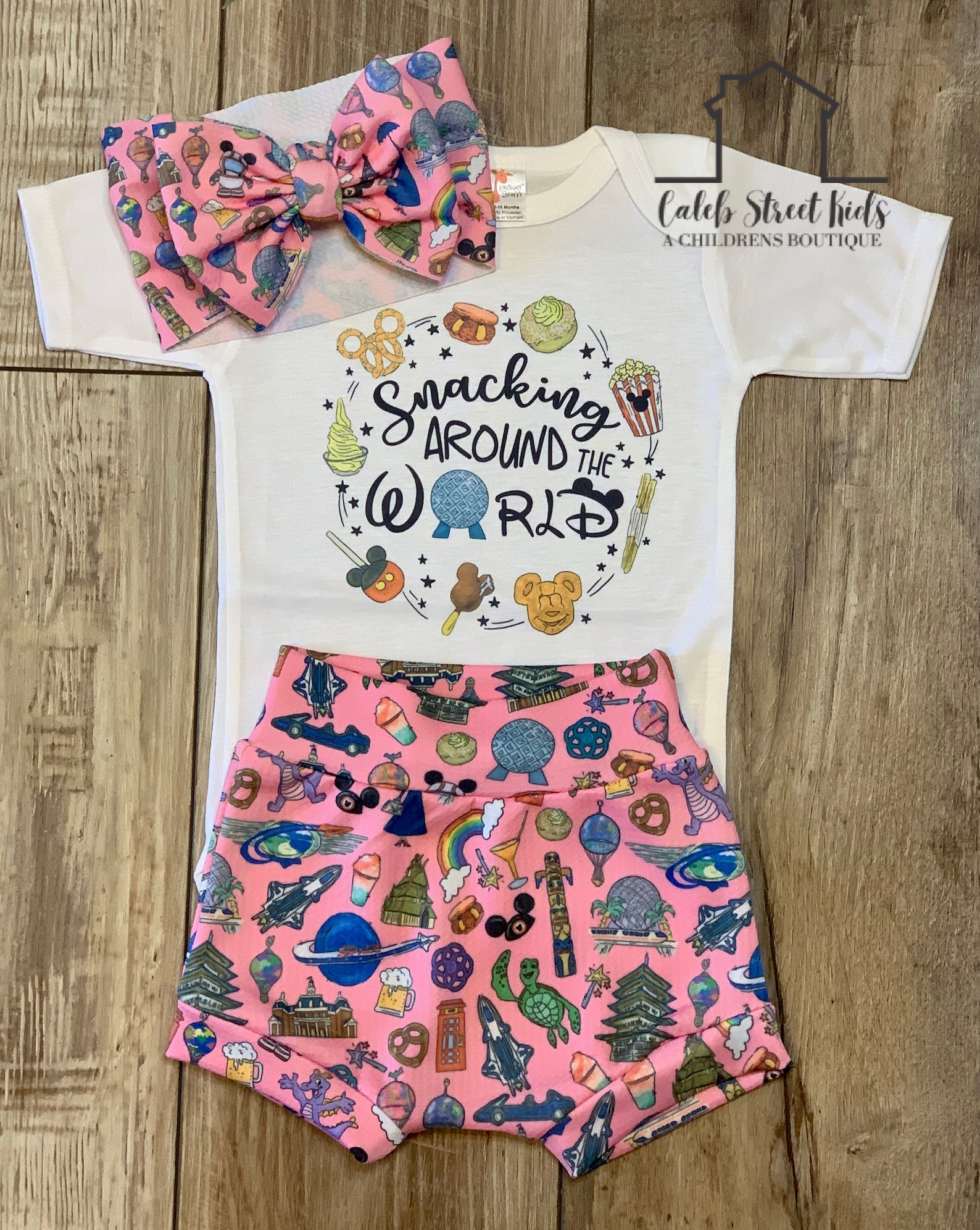 Snacking Around the World Epcot Baby or Toddler Set / Baby Bummies ...