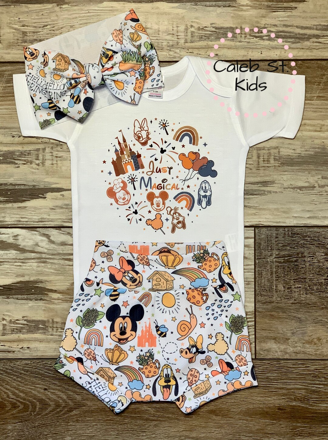 Just Magical Spring Magic Kingdom Baby or Toddler Set / Baby Bummies ...